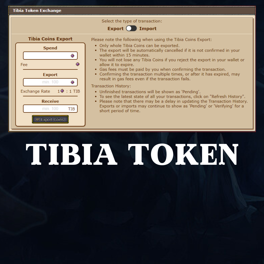 Nova forma de trade no Tibia, o Tibia Token - TibiaBR